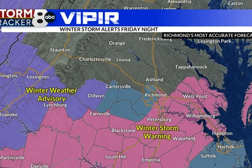 StormTracker 8: Snow on the way for Friday night - VENN (Virginia ...